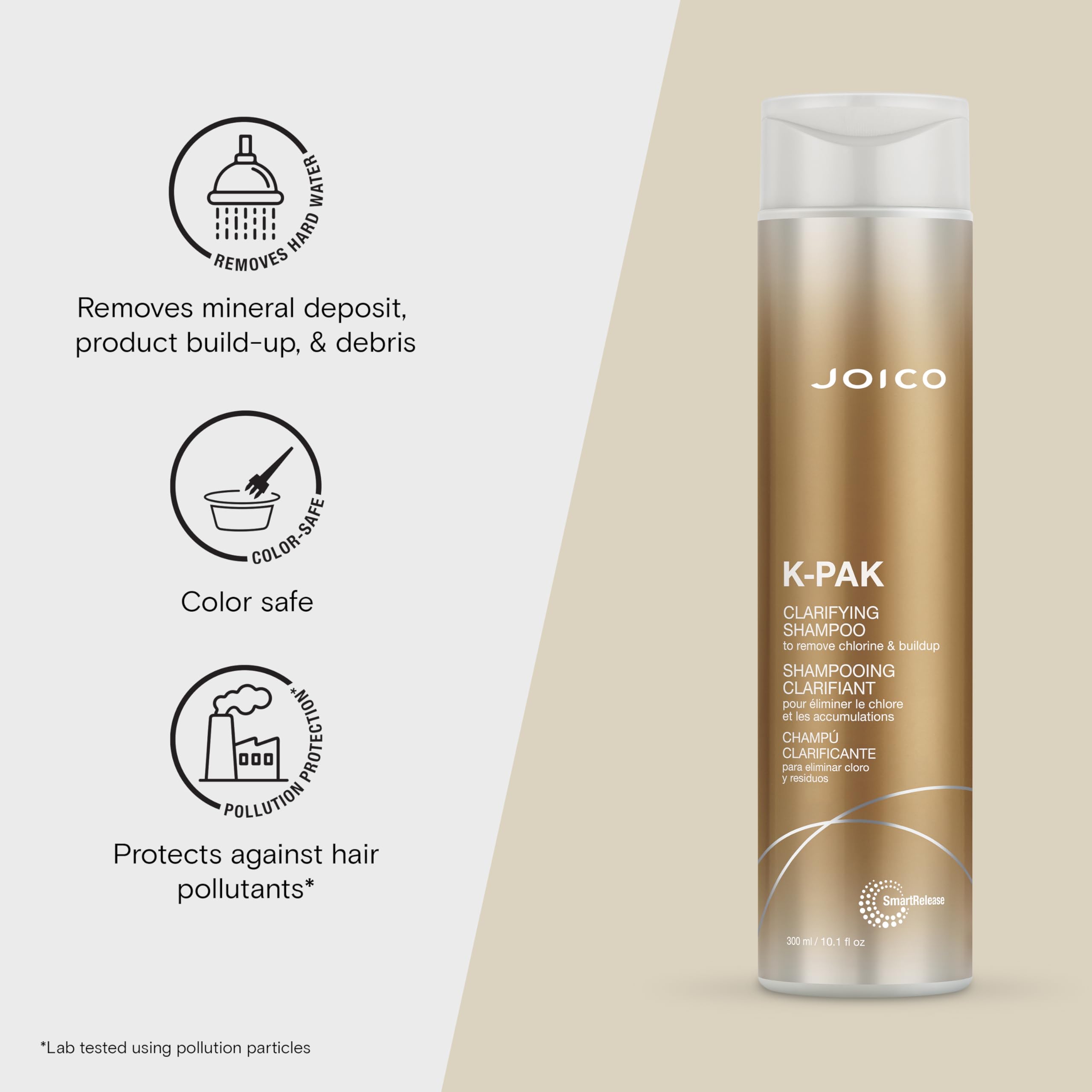 Joico K-PAK Daily Clarifying Shampoo to Remove Chlorine & Buildup | For Damaged Hair | Repair & Prevent Breakage | Boost Shine | With Keratin & Guajava Fruit Extract | 10.1 Fl Oz