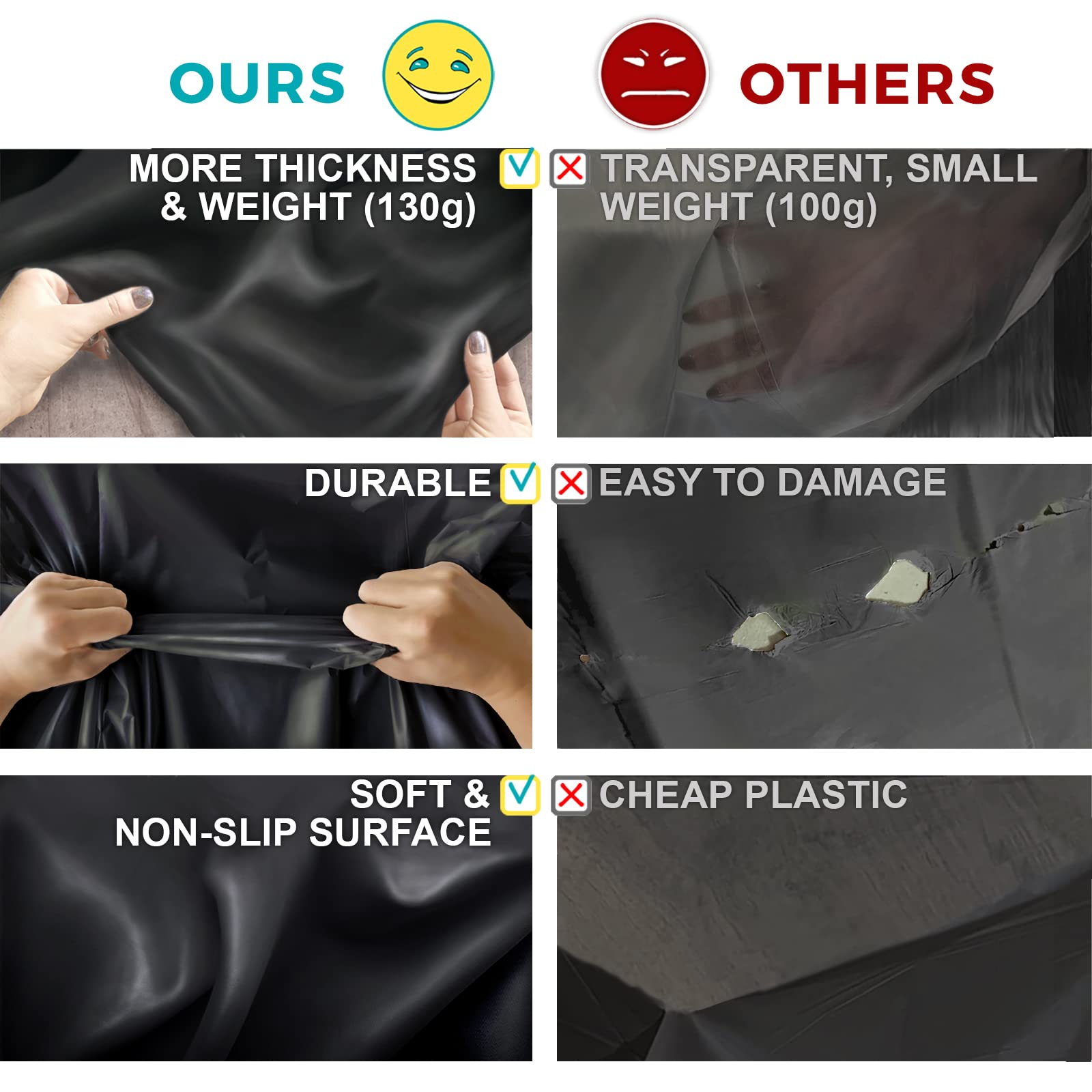 54in X 100ft Black Premium Plastic Disposable Tablecloth Roll with in Built Cutter Box | Table Cover for Party, Picnic, Banquet & Kids Activities