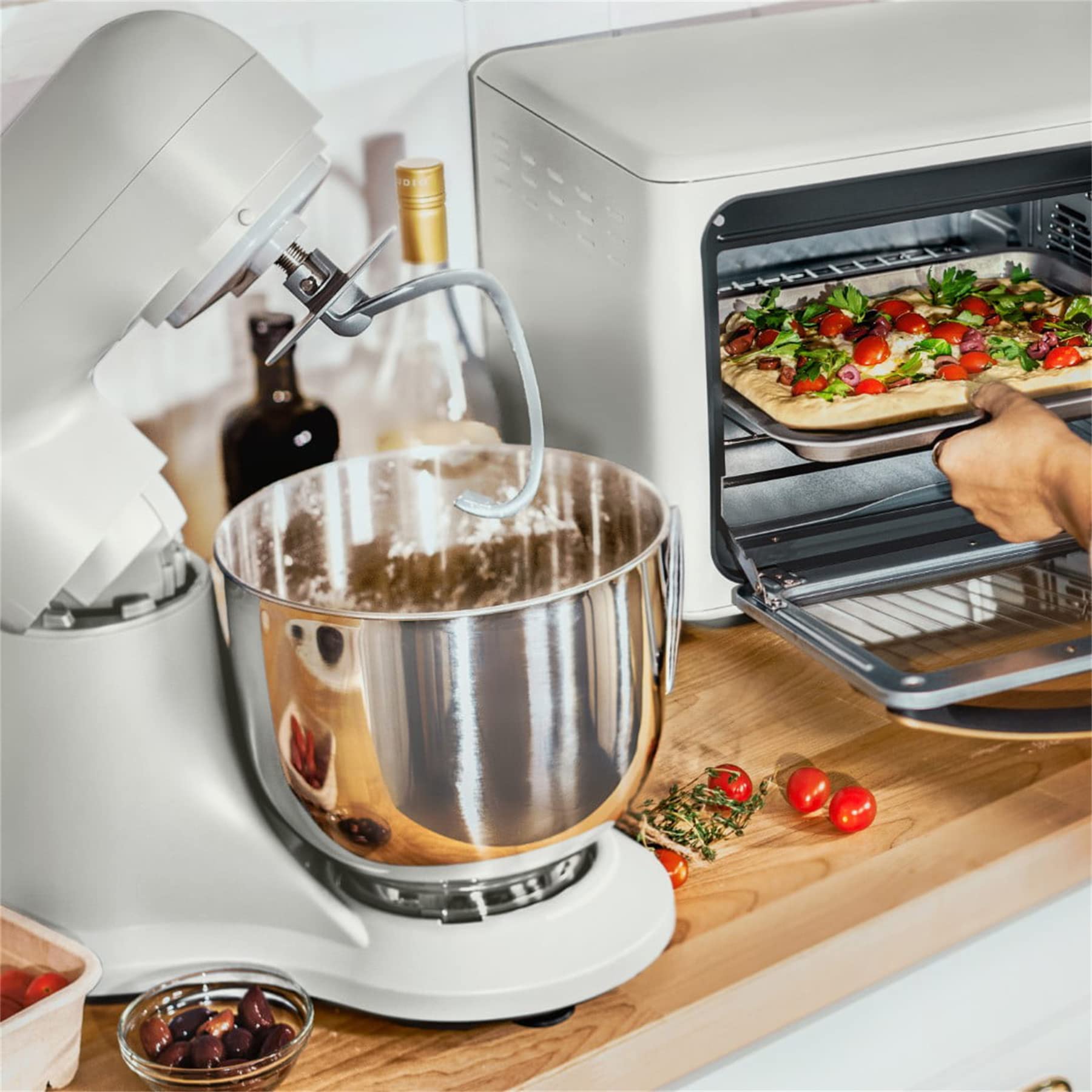 5.3QT Capacity Lightweight & Powerful Tilt-Head Stand Mixer, White Icing by Drew Barrymore