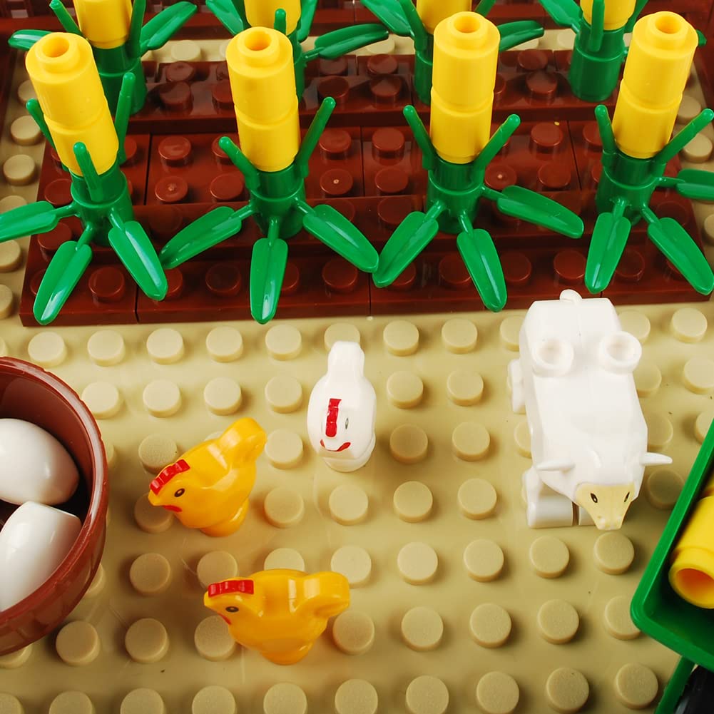 BAENRCY Cow Animal Building Blocks Animal Building Bricks Kit DIY Building Set Compatible All Major Brands (Chicken)