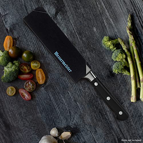 Messermeister Edge-Guard Set of 7, Black - Fashionable & Functional Knife Protector for Slicer, Chef’s, Santoku, Utility, Steak & Parer Knives - 2 Blade Entry Notches - Includes 7 Knife Edge Guards