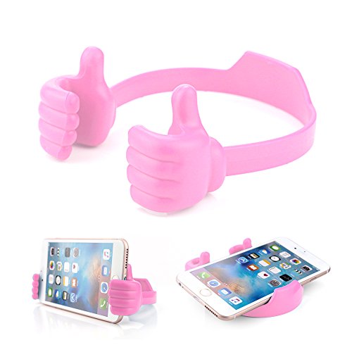 BUTEFO 8 Pack Thumbs up Cell Phone Holder, Adjustable Silicone Tablet Stand, Multi Colors Portable Desktop Stands Compatible for Smart Phones iPhone iPad Mini Huawei Samsung Galaxy