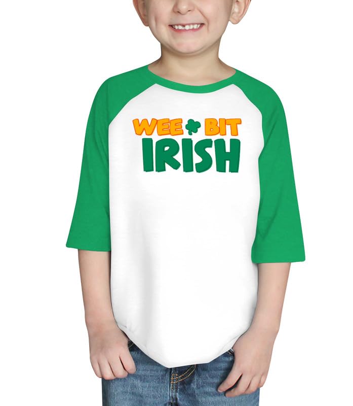 Toddler Boys St. Patrick's Day Funny We Bit Irish Raglan Sleeve Tee Irish Cute Shirt for Toddler Girls 1-2 Years 2XS