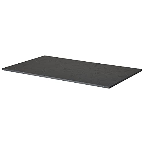 Kaboon 55x28 Desk Table Top, One Piece Wood Tabletop for Home and Office Desk, Double Desk, L Desk DIY(27.5" D x 55" W, Cloud Atlas/Black Desktop Only)