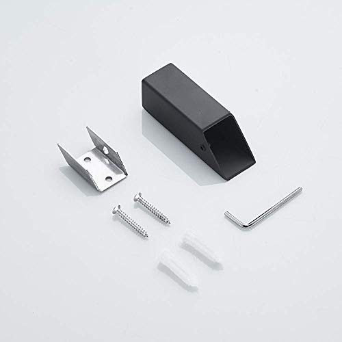 YJ YANJUN Black Towel Hook Set of 6 -Stainless Steel Rope Hooks