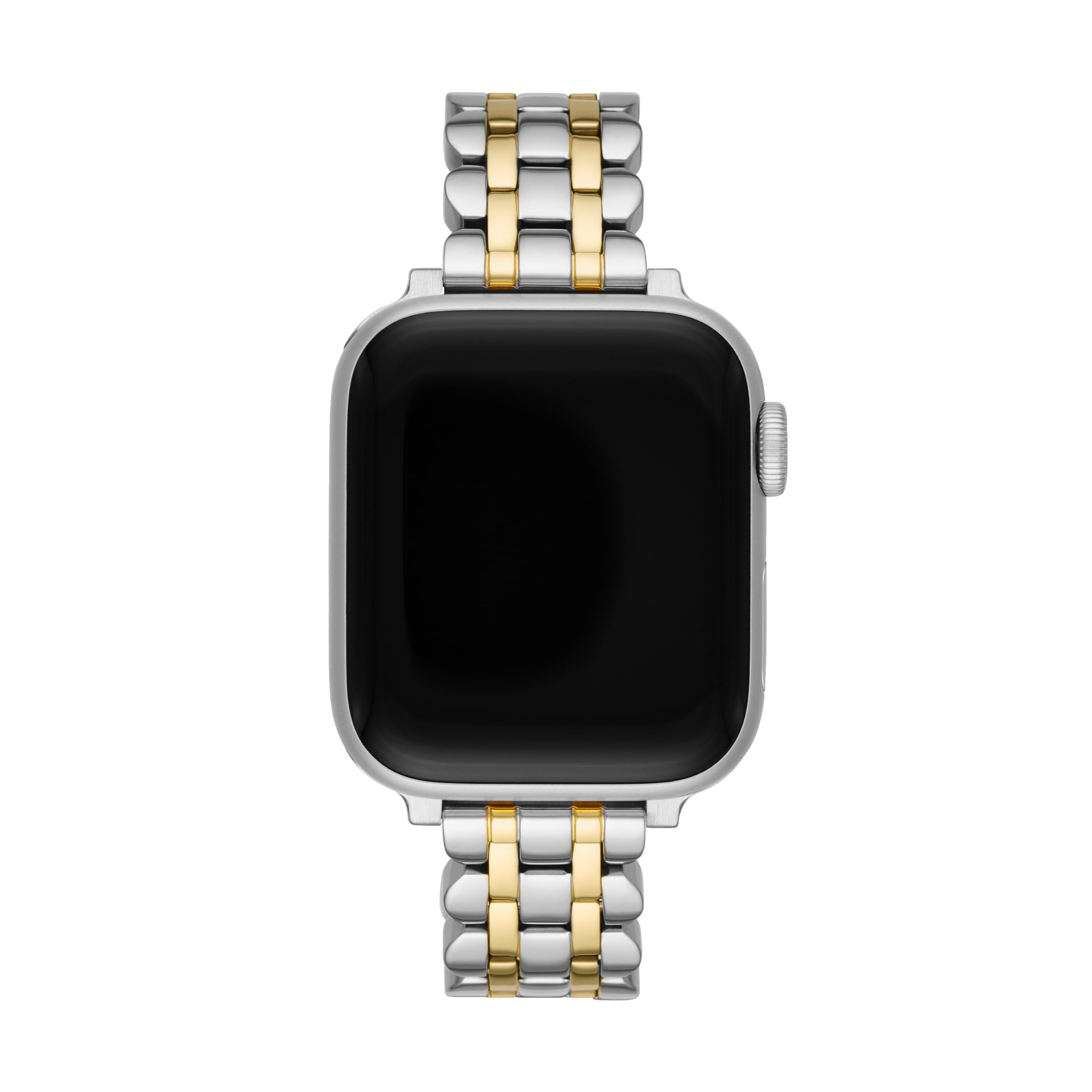 kate spade new york stainless steel band for 38/40/41mm apple watch series 1-6, color: silver/gold, silver