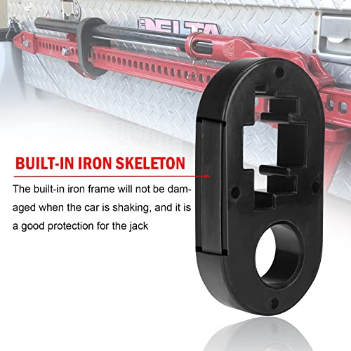 3mirrors Handle Keeper for Hi-Lift Jack Lifter, Built-in Steel Plate Super Durable Sun-Resistant Rubber Handle Bar Protector Jack Handle Holder Upgrade