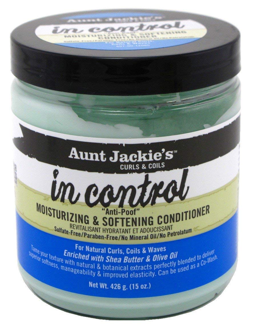 Aunt Jackies In Control Moisturizing & Softening Conditioner 15 Ounce Jar (443ml) (2 Pack)
