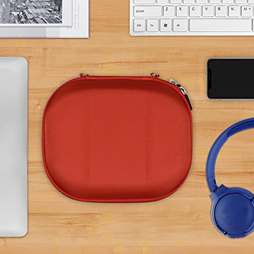 Geekria Shield Headphones Case Compatible with JBL E45BT, Tune 510BT, Tune 660 BTNC, Live 400BT, Tune 560BT Case, Replacement Hard Shell Travel Carrying Bag with Cable Storage (Red)