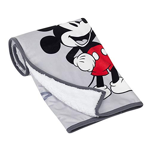 Lambs & Ivy Disney Baby Mickey Mouse Picture Perfect Baby Blanket - Gray