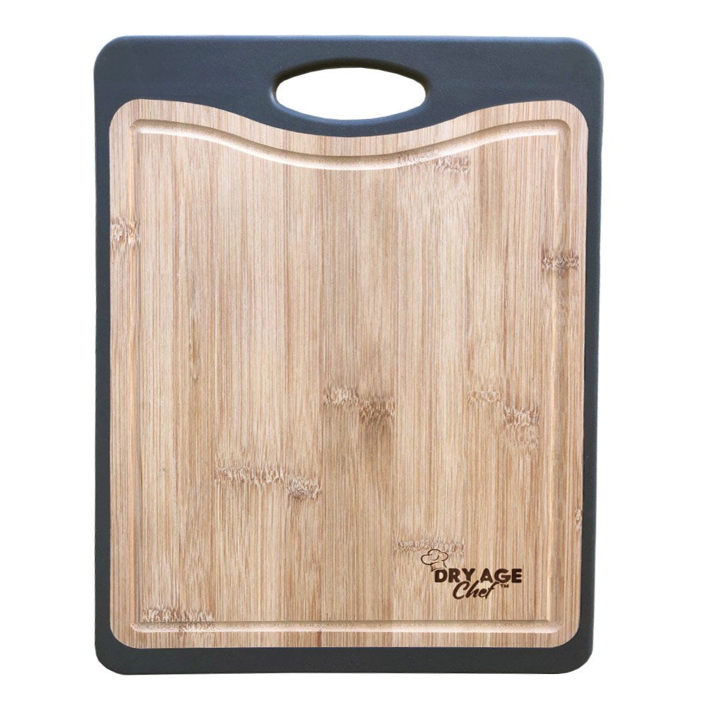 Dry Age Chef German Stainless Steel Chef/Butcher Knife & Hybrid Cutting Board Combo