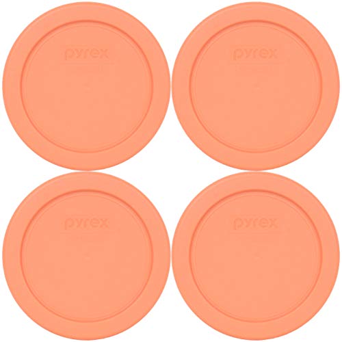 Pyrex 7202-PC Bahama Sunset Plastic Food Storage Replacement Lids - 4 Pack Made in the USA