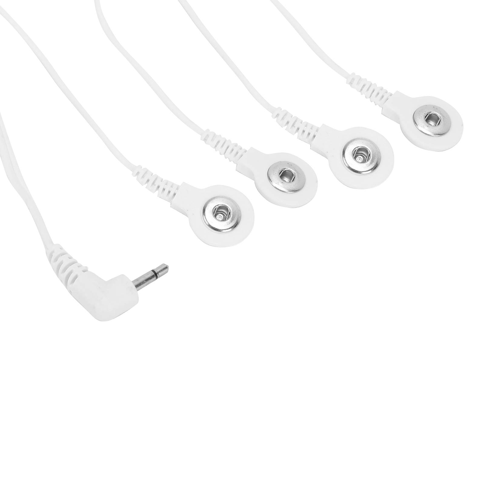Sonew 10pcs DC 2.5mm 4 Button Electrode Wire Cable, Compatible Wires for Digital TENS Massage Machine