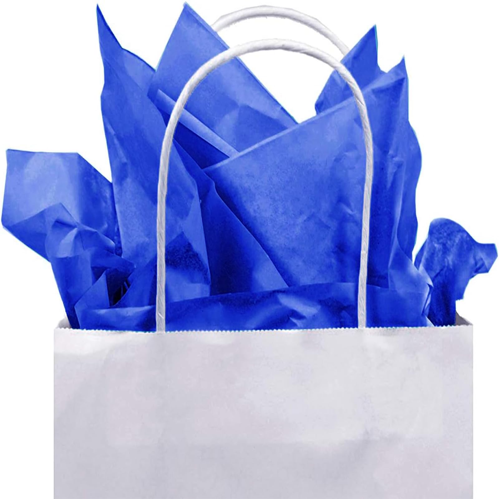 60 Sheets Wrapping Tissue Paper, 14 x 20 Inches Recyclable Wrapping Paper Bulk for Birthday DIY Gift Wrapping Craft Works Wedding Anniversary (Blue)