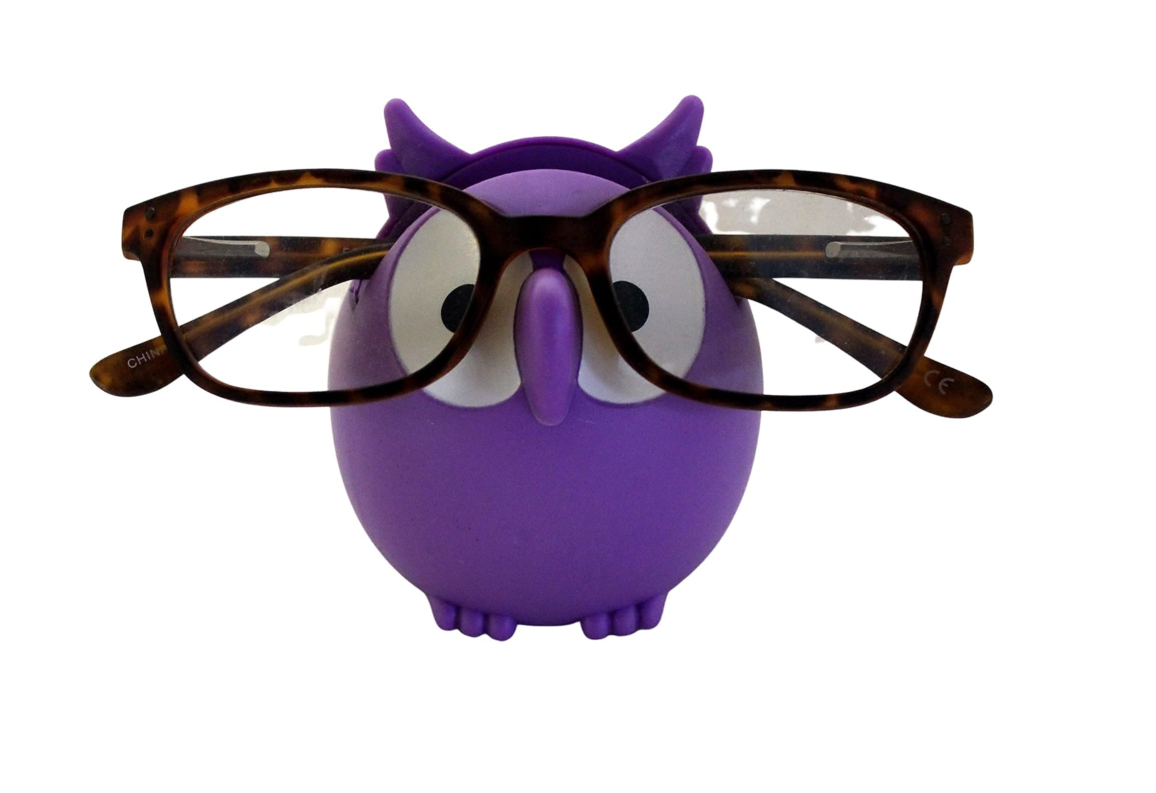 Dependable Industries inc. Essentials Owl Glasses & Sunglasses Holder Stand - Eyeglass Display Rack, Smartphone Dock, Nice Random Color Shipped