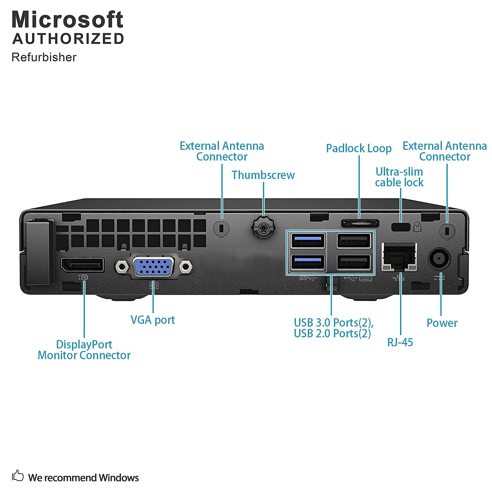 HP EliteDesk 705 G3 Mini Business Desktop PC, AMD A6 PRO-8570E up to 3.4GHz, 8GB DDR4, 128GB SSD, WiFi, BT, VGA, DP, Windows 10 64 Bit-Multi-Language Supports English/Spanish/French (Renewed)