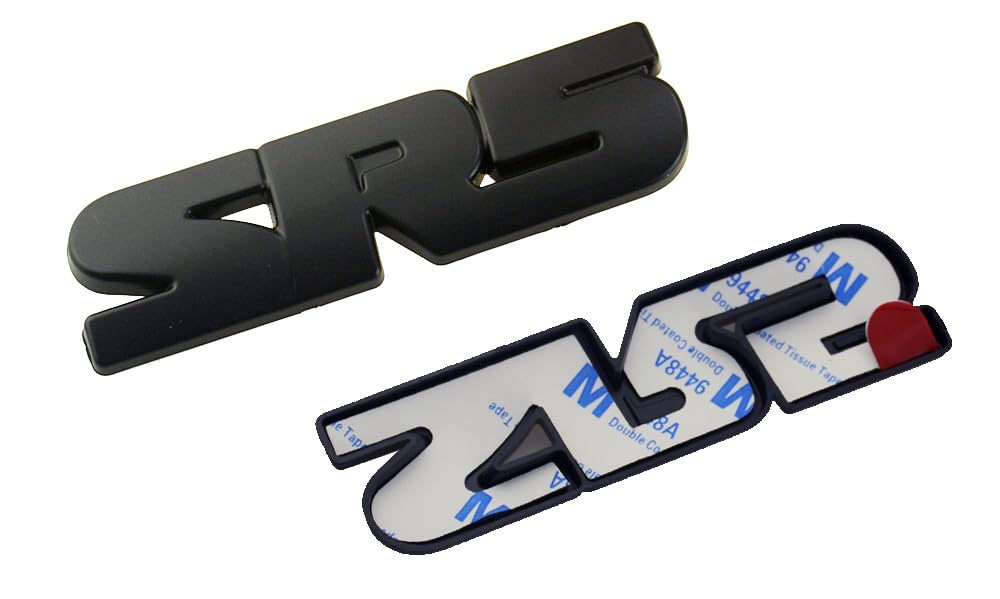 2Pc Blackout SR5 Embelm Overlay Badge Nameplate Sticker Decal Logo (Matte Black)