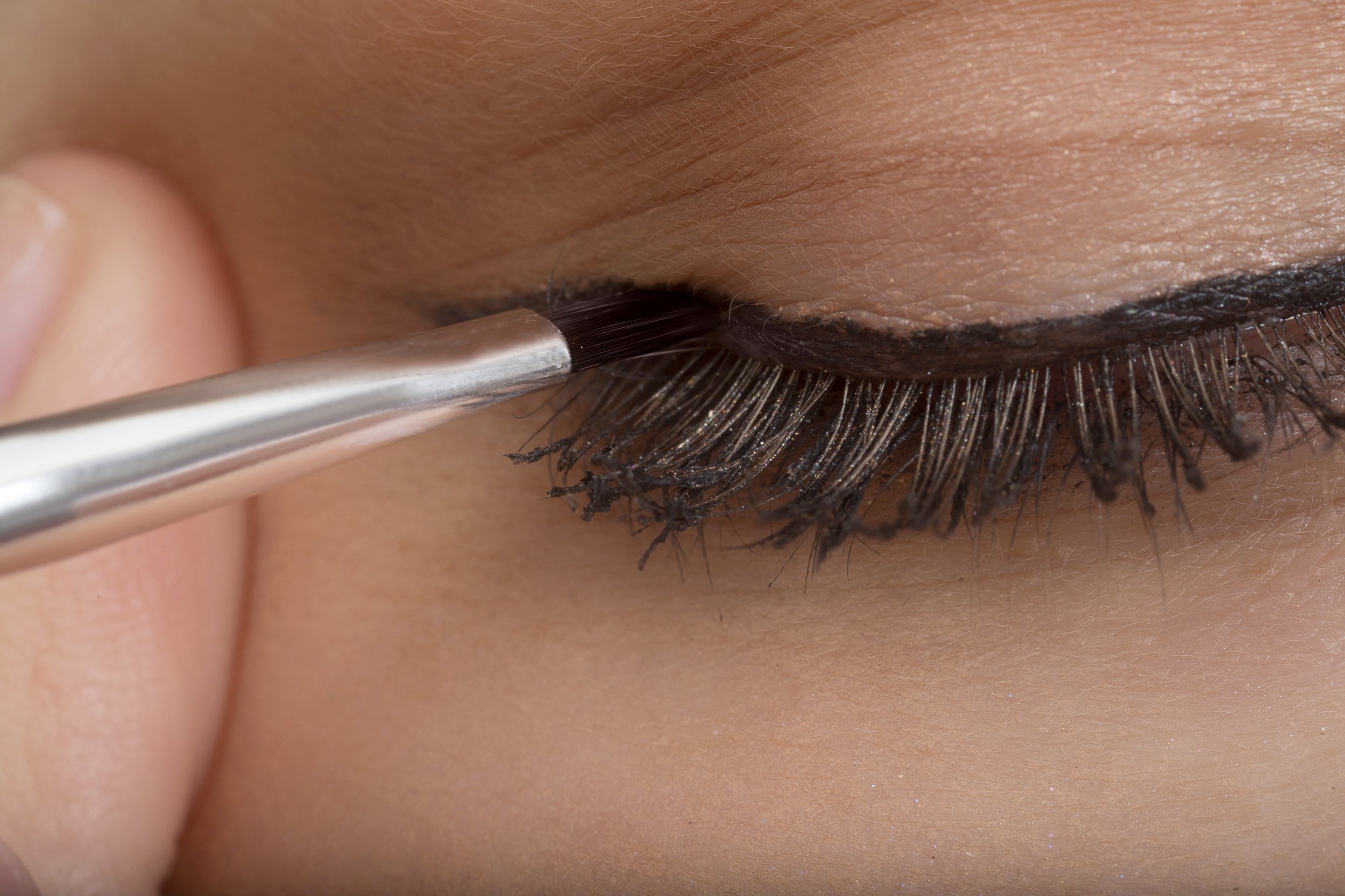 BEST EYELINER MAKEUP BRUSH - Professional Gel Brushes - Premium Quality Flat Eyeliner Brush at an Economical Price! Use for Fine Lines, Very Thin Synthetic Bristles.
