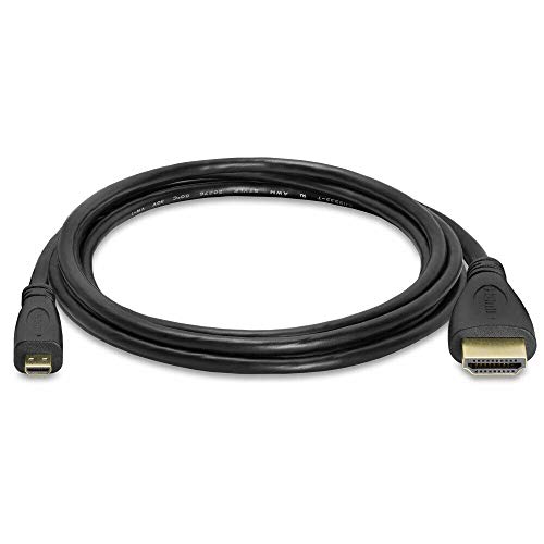 LoveRPi MicroHDMI to HDMI Male to Male Cable with 4K60 UHD 18Gbps Ethernet 3D Audio Return (1 Pack, 1M)