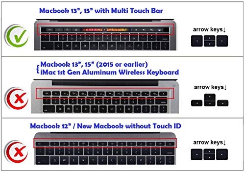 Funut MacBook Pro Keyboard Cover with Touch Bar 13 inch Silicone Keyboard Skin and 15 inch Premium Ultra Thin TPU 2019-2016 (Apple Model A2159 A1989 A1990 A1706 A1707) Skin Protector - Nebula