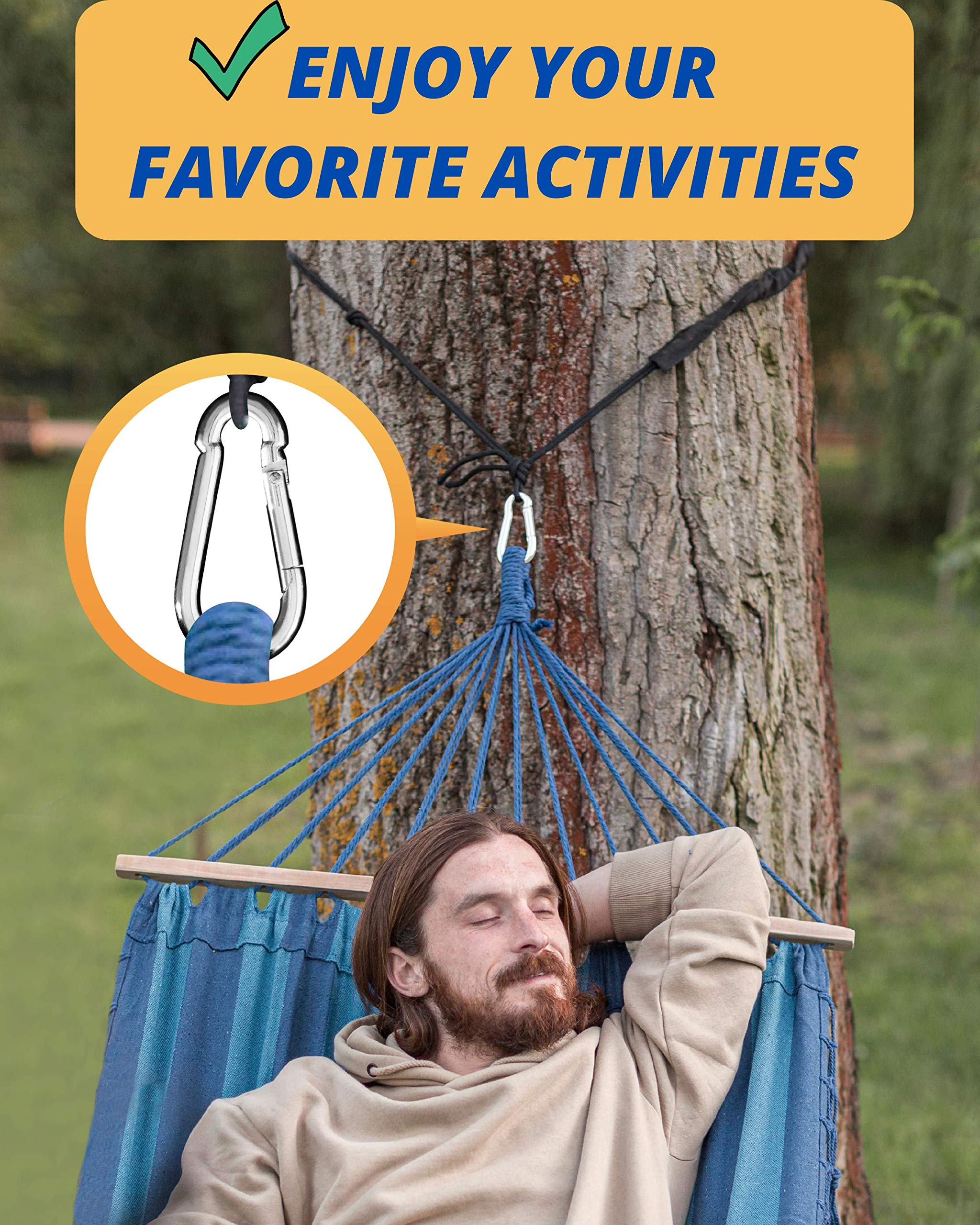 5 Pack - Multipurpose Heavy Duty Carabiner - Snap Hooks - Small Carabiner Clip - Large Carabiner Clip - Clips for Keys - Carribeaner Hook (2.35 Inch)