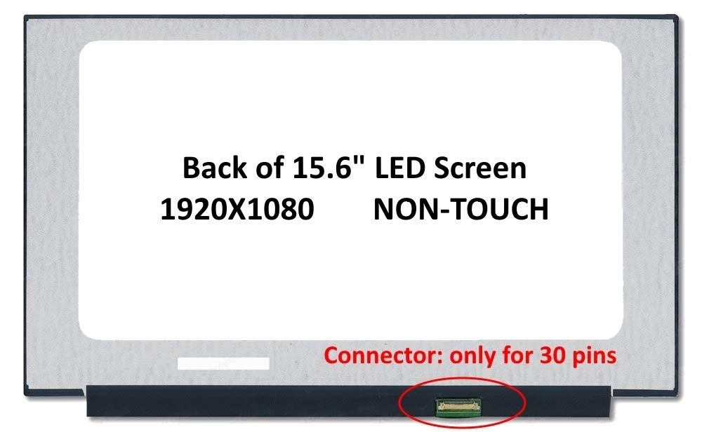 FULLCOM New 15.6" Screen Compatible with N156HGA-EA3 Also fit NT156FHM-N51, NT156FHM-N62, NT156FHM-N61 (No Bracket) 1920X1080 Slim Matte 30 pin Without Bracket
