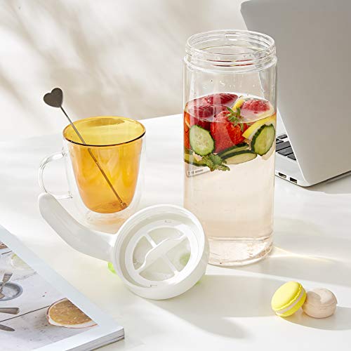 Karafu Water Pitcher with Lid & Airtight Locking Spout 50 Oz, Heat Resistance Glass Carafe for Water Coffee Tea & Other Beverages