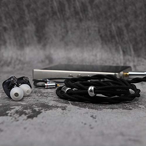 Linsoul LSC08 6N OCC Single Crystal Copper HiFi Earphone Cable for AK100, AK120, AK240, DP-X1, DP-X1A, FIIO X5III, XDP-300R, KANN, BQEYZ Spring1 (MMCX-3.5, Black)