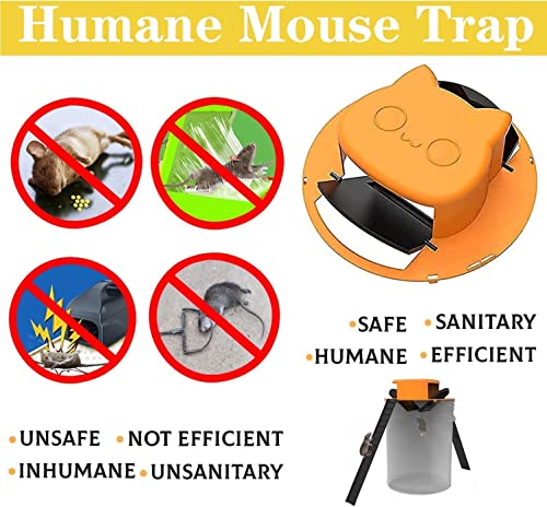3 Packs Mouse Trap Bucket Lid Mouse Traps Indoor for Home Mice Traps for House Indoor Rat Traps Indoor Humane Mouse Traps Indoor for Home Rat Trap Indoor No See Kill
