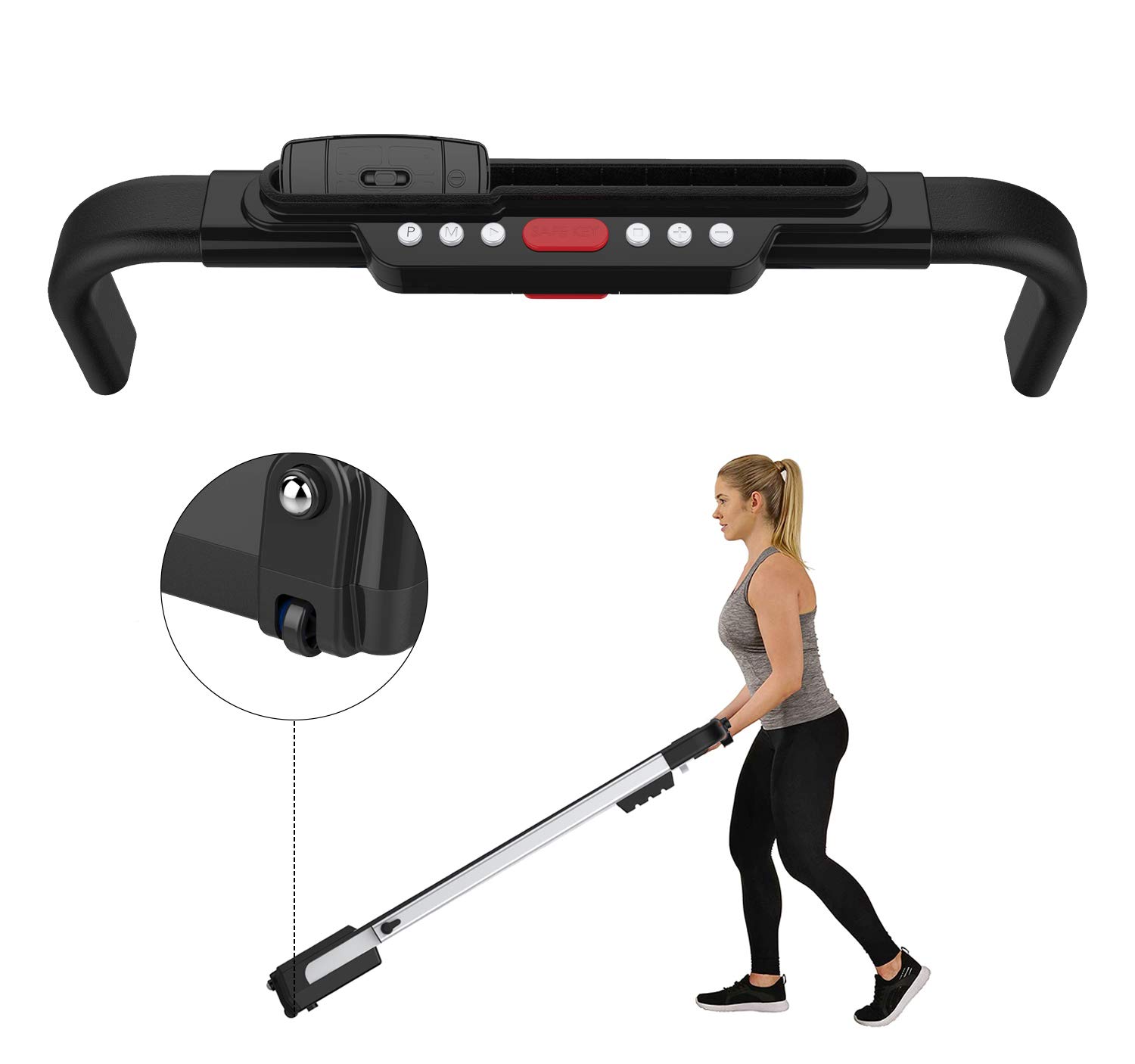 2 in 1 Folding Treadmill for Home,1.5HP Under Desk Electric Treadmill,Foldable Portable Treadmill for Running and Walking Exercise Machine with LED Display and Remote Controller(Installation-Free)