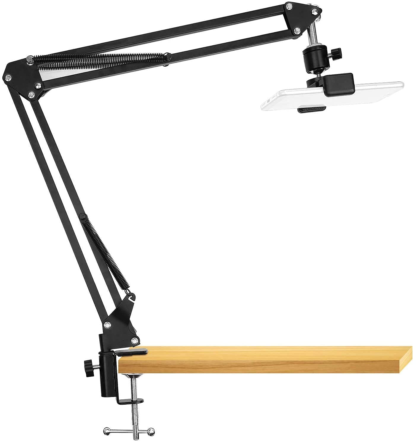 Tablet Bed Desk Holder for 4-13" Device, woleyi 360° Flexible Long Arm Mount Clamp, Adjustable Lazy Stand for iPad 12.9 10.5 9.7 iPad Mini Air 4 3 2, Nintendo Switch, Xbox, E-Reader, iPhone, Phone etc