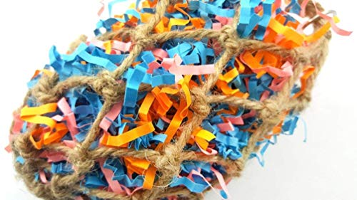 Litewoo Bird Foraging Shredding Nest Chew Hanging Toy for African Grey Cockatoos Conure Parakeet Quaker Cockatiel Cage Accessories
