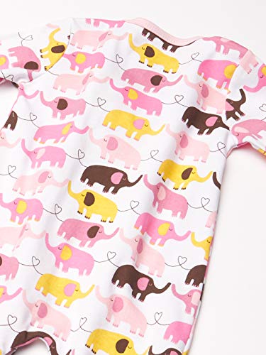 Magnificent Baby Unisex Baby Footies Pink Elephant, 3-6M 12-16 lb US