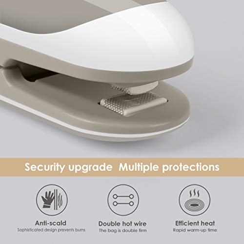 Mini Bag Sealer, Handheld Heat Sealers, 2 in 1 Heat Sealer, Cutter Portable Bag Sealer, Food Storage Snack Fresh Bag Sealer