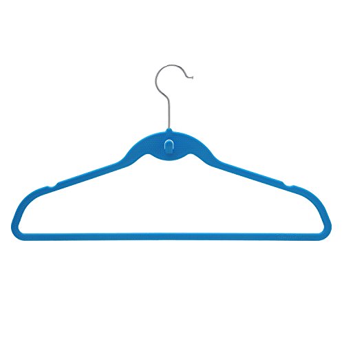 BriaUSA Cascade Hangers Blue Steel Swivel Hooks -Slim, Sturdy Saves You Extra Space - Box of 20