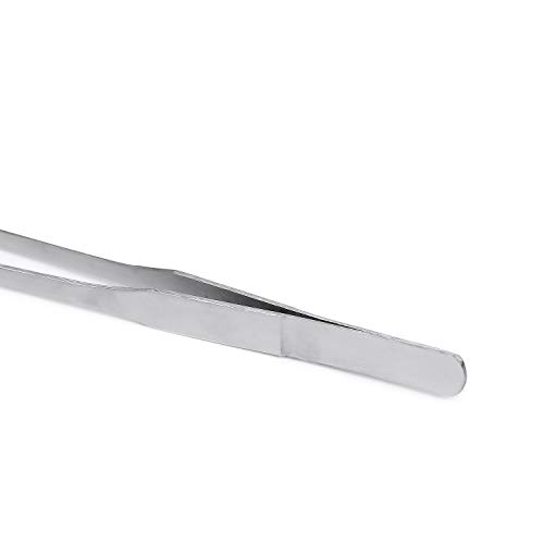 Daimay Aquarium Tweezers Stainless Steel Feeding Straight Tweezer Aqua Scaping Curved Tweezer for Fish Tank Aquatic Plants 10.6" Long