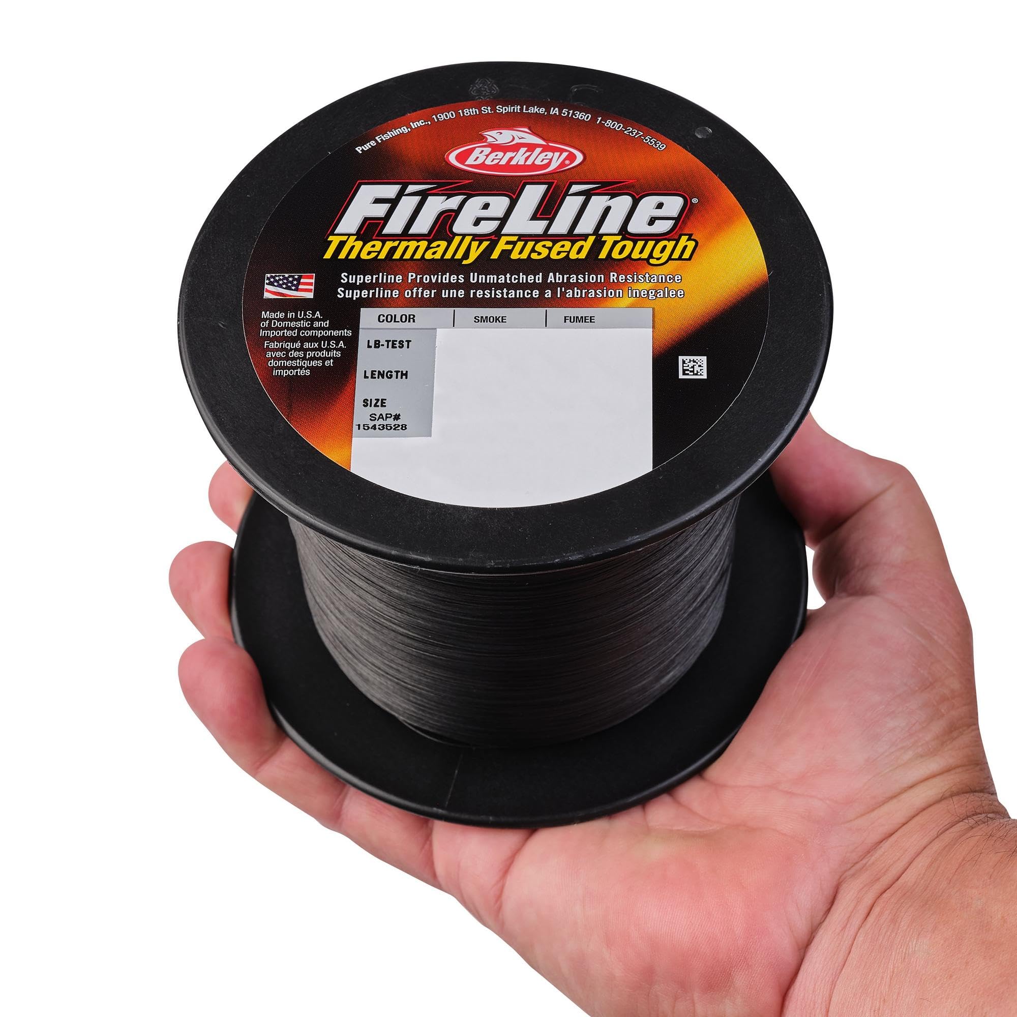 Berkley FireLine® Superline, Crystal, 14lb | 6.3kg, 1500yd | 1371m Fishing Line, Suitable for Freshwater Environments