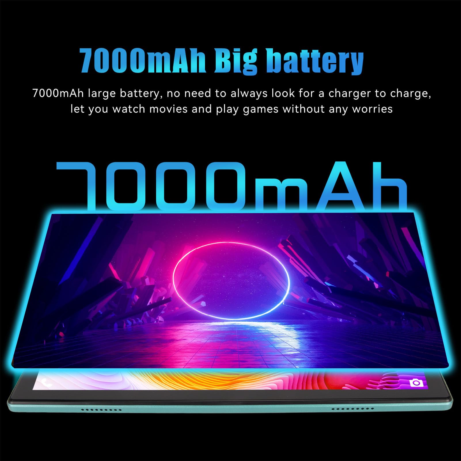 2 in 1 Tablet 10.1 inch Android 12 Tablet, Dual SIM Dual Standby 8GB+256GB Expandable Storage Octa Core 13MP Camera WiFi Tablet with Keyboard Mouse (US Plug)