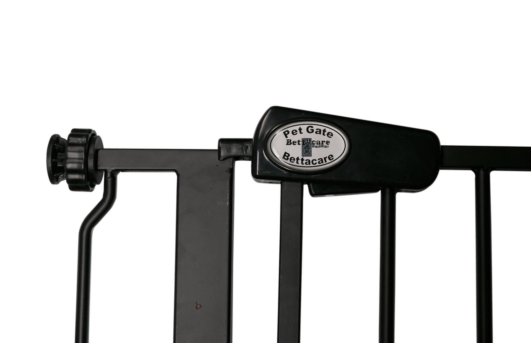 Bettacare Gate with Lockable Cat Flap Matt Black 75cm - 84cm