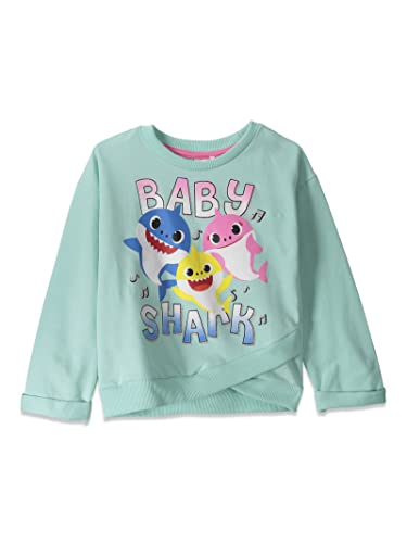 Pinkfong Baby Shark Toddler Girls Crossover Long Sleeve Top Legging Set Blue 5T