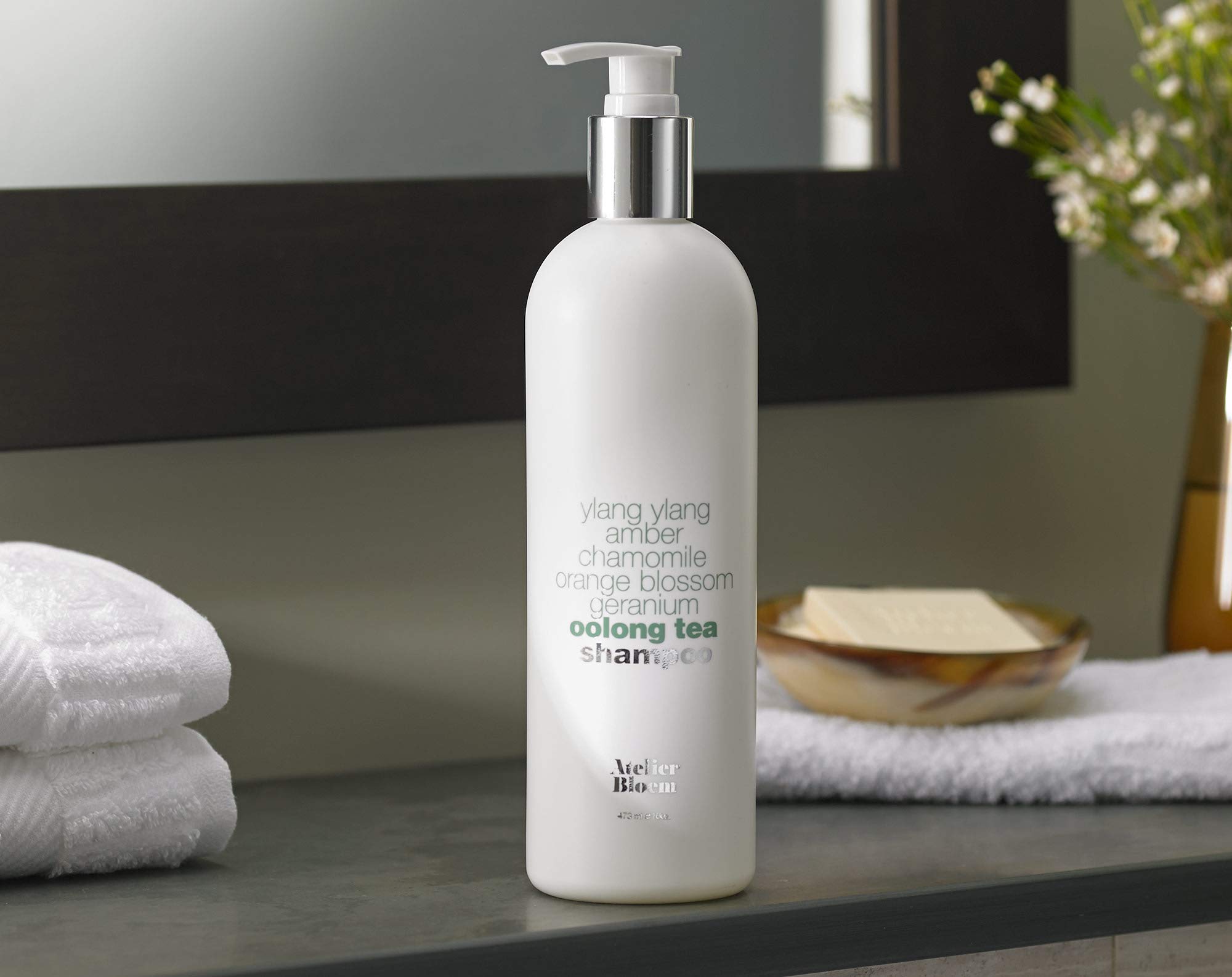 Kimtpon Style Atelier Bloem Oolong Tea Hydrating Shampoo - Bath & Body - Ylang Ylang, Amber, Chamomile, Orange Blossom & Geranium- 16 oz. (Set of 2)
