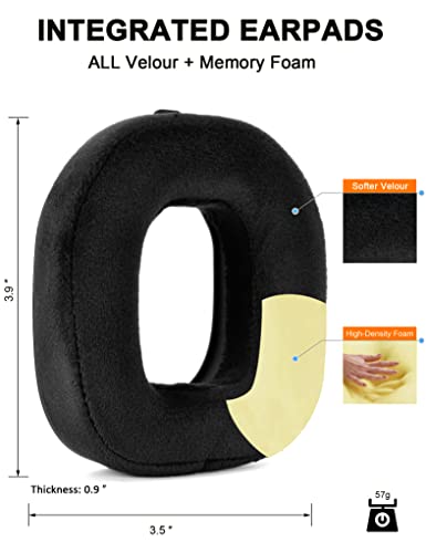 A40 TR Mod Kit – defean Replacement Earpads and Headband Compatible with Astro Gaming A40 TR Headset,Ear Cushions, Upgrade High-Density Noise Cancelling Foam, Added Thickness (Black Velour)