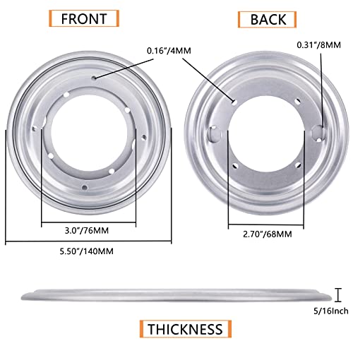 4Pack 5.5" Lazy Susan Hardware 5/16" Thick Round Rotating Bearing Plate, Silver Swivel Plate Base 300lbs Capacity Lazy Susan Turntable Bearing Base for Rotating Table, Serving Tray, Kitchen