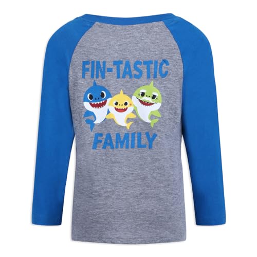 Nickelodeon Baby Shark Boys Long Sleeve Raglan Shirt for Toddlers