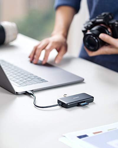 Anker USB C Hub, 5-in-1 USB C Adapter, with SD/TF Card Reader, 3 USB 3.0 Ports, for MacBook Pro 2018/2017/2016, Chromebook, XPS, and More
