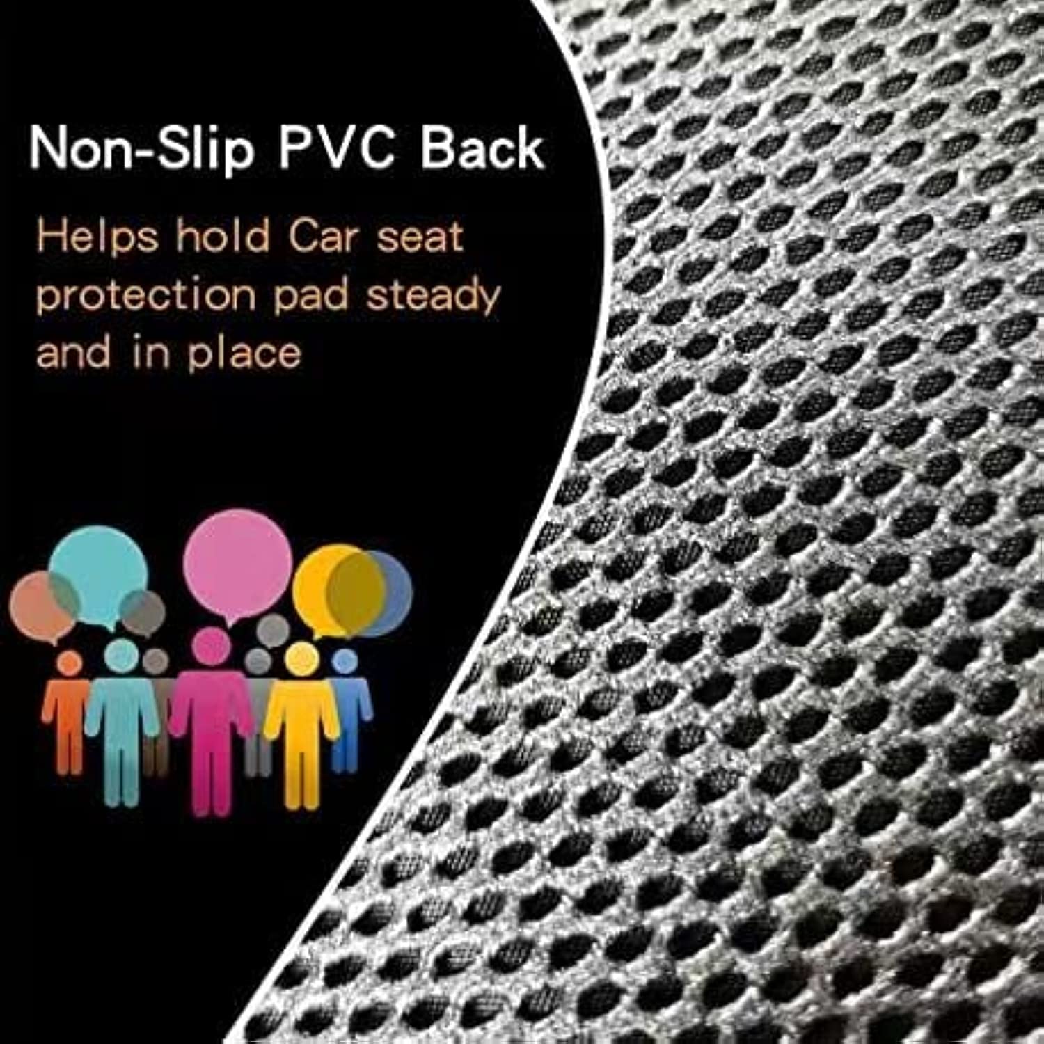 funbliss Car Seat Protector for Child Car Seat,Auto Seat Cover Mat for Under Carseat with Thickest Padding to Protect Leather & Fabric Upholstery,PVC Leather Reinforced Corners