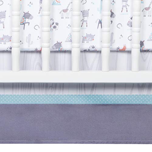 Sammy & Lou Farmstead Friends 4-Piece Baby Crib Bedding Set, Includes Quilt, Fitted Crib Sheets Neutral, Crib Skirt, and Plush Toy