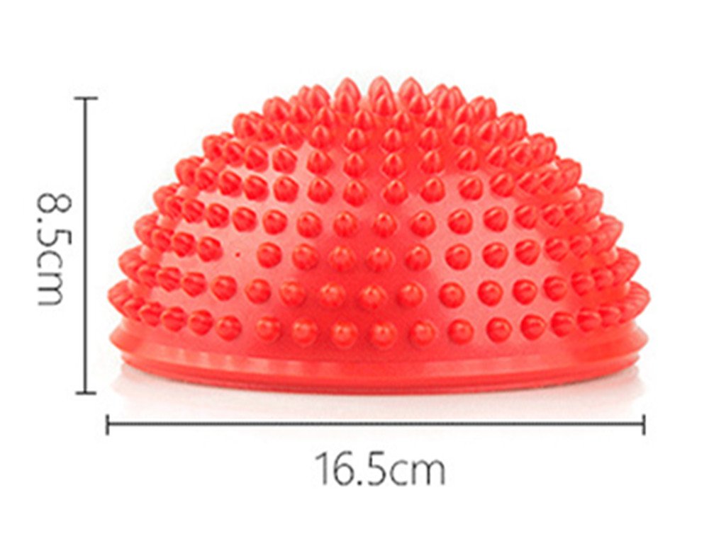 2Pcs Anti-Slip Foot Massage Ball Half Ball Massage Mat Exercise Balance Point for Gym Yoga Pilates (Pink)