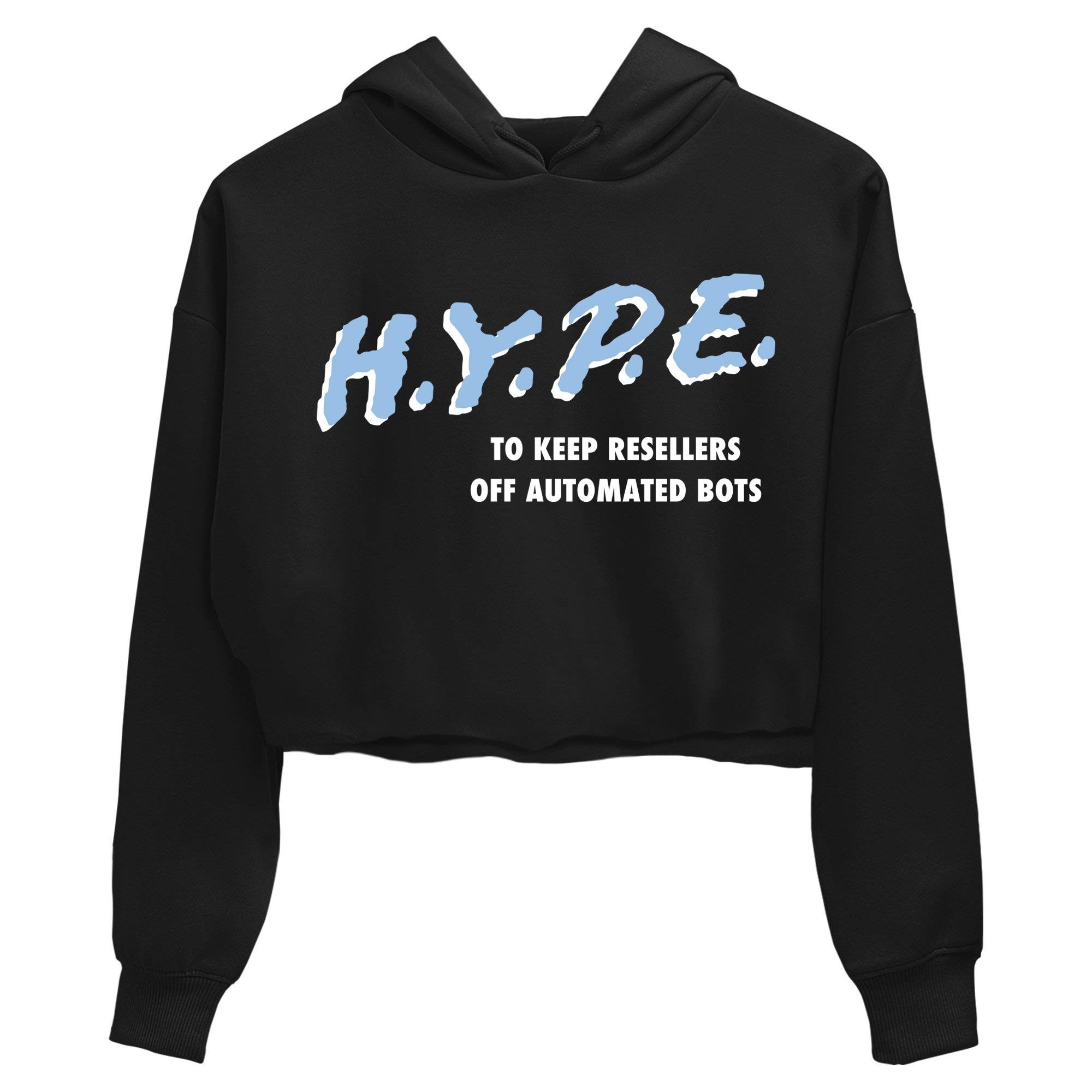 365 Printing Hype Blue White Sneaker Matching Sweatshirt (Black / M)