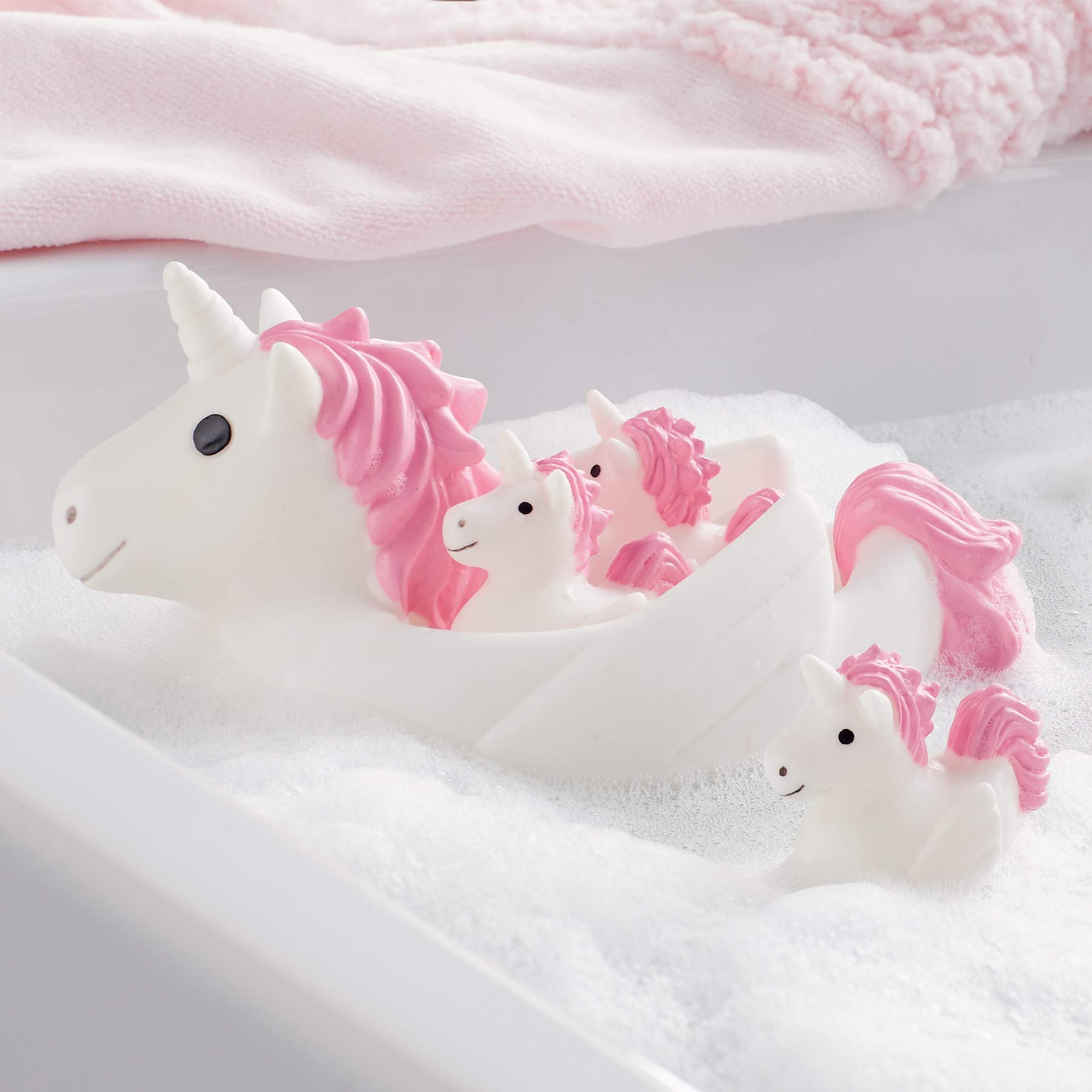 Mud Pie Unicorn Bath Toy Set, Multicolor
